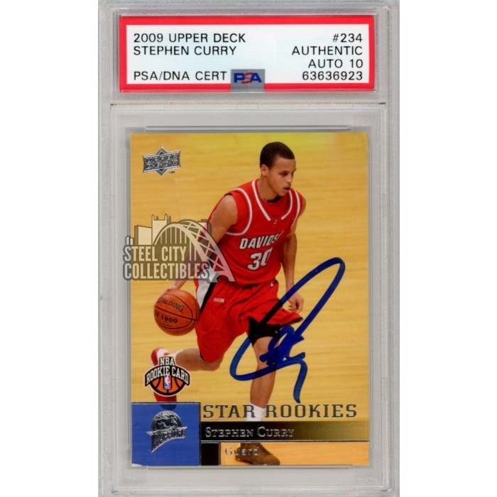 Stephen Curry 2009-10 Upper Deck Star Rookies Autograph Card #234 PSA ...