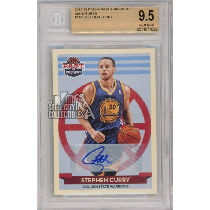 Stephen Curry 2012-13 Panini Past & Present Autograph Card #144 BGS 9.5 ...