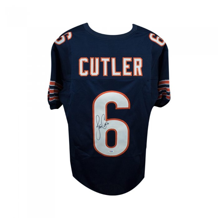 Jay Cutler Autographed Chicago Custom Navy Football Jersey - PSA/DNA ...