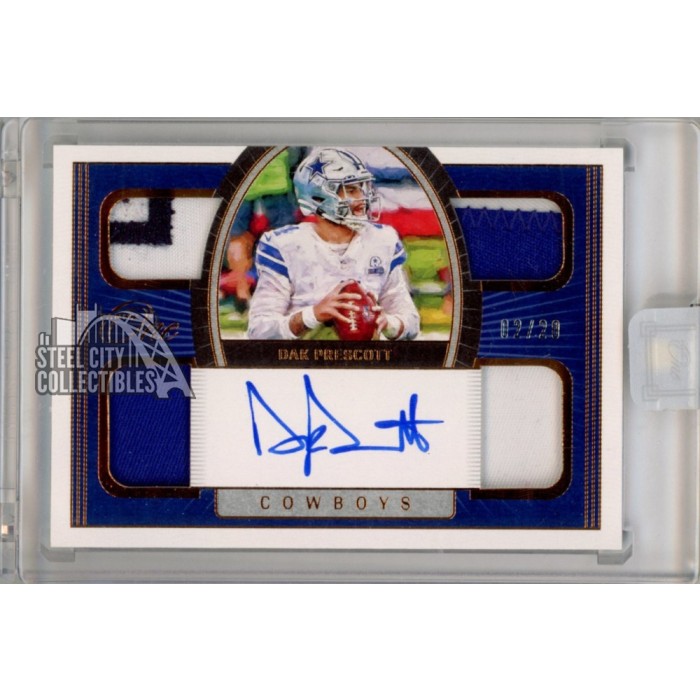 Dak Prescott 2021 Panini One Autograph Quad Patch Card #61 02/20 ...