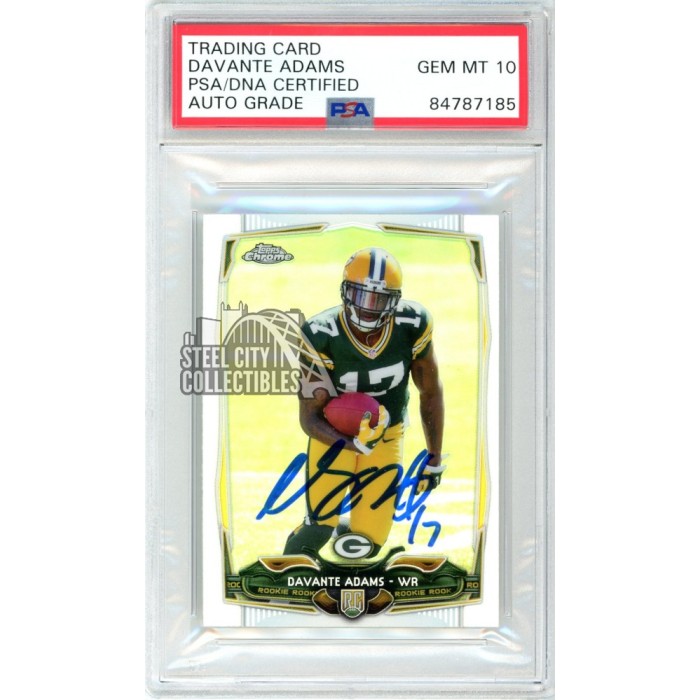 Davante Adams 2014 Topps Chrome Mini Autograph Refractor Rookie Card ...