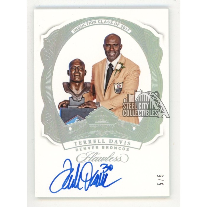 Terrell Davis 2018 Panini Flawless Hall Of Fame Autograph Card #HOF-TD ...