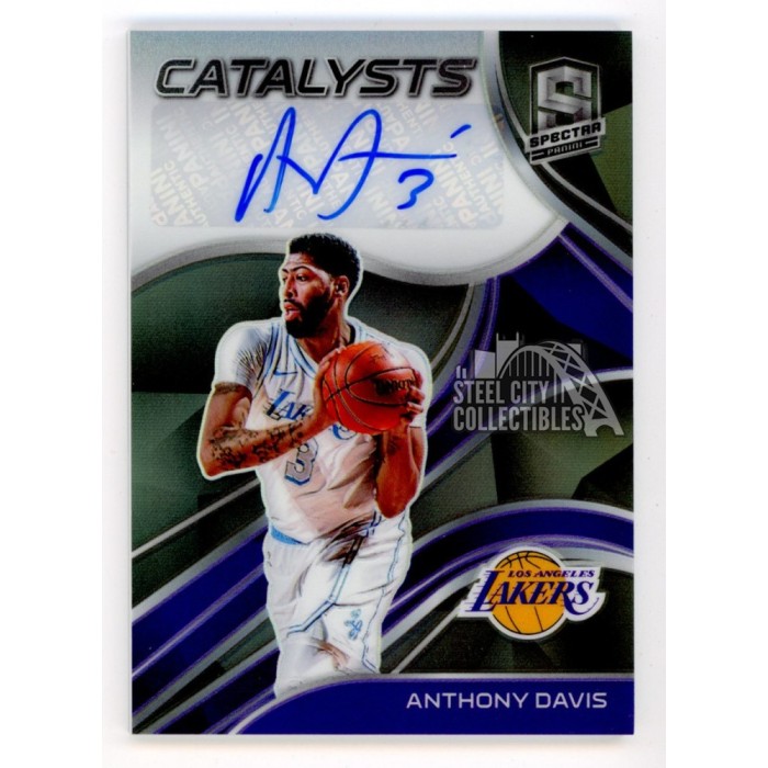 Anthony Davis 2020-21 Panini Spectra Catalysts Silver Autograph 14/49 ...