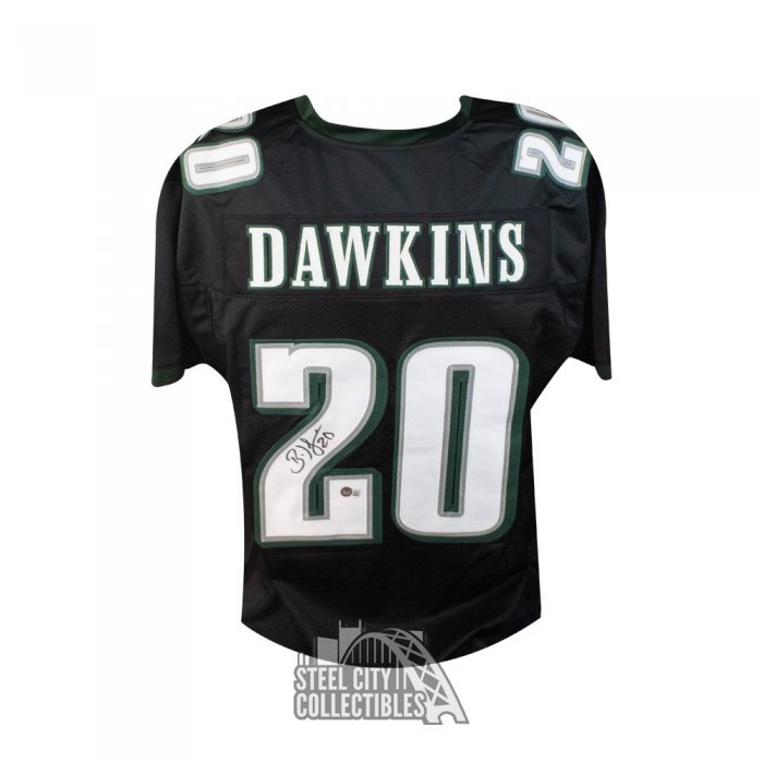Brian Dawkins Autographed Philadelphia Black Custom Football Jersey ...