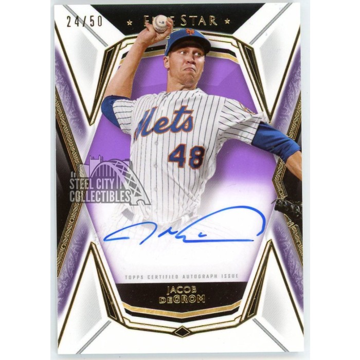 Jacob deGrom 2019 Topps Five Star Purple Auto 24/50 | Steel City ...