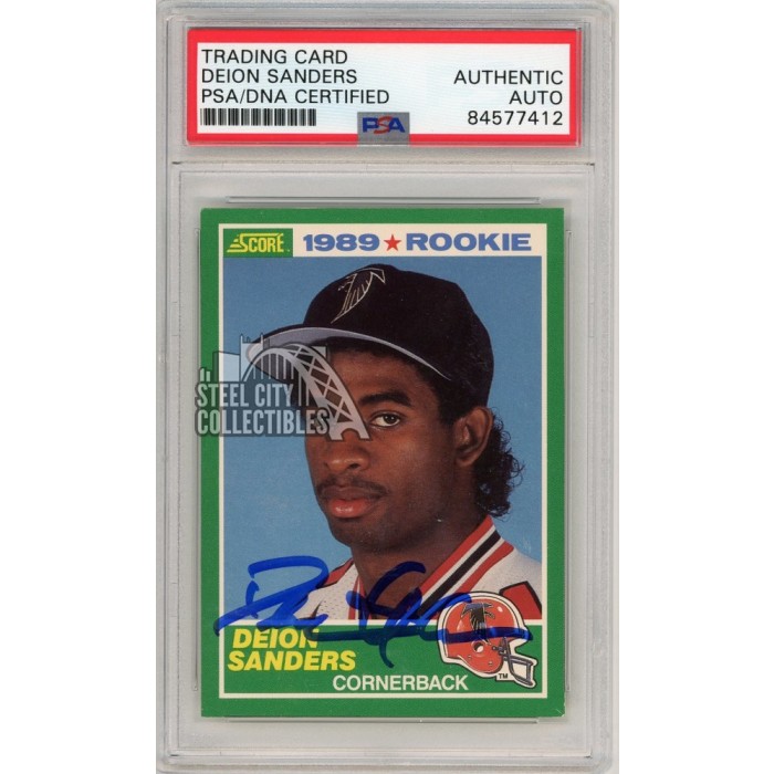 Deion Sanders 1989 Score Football Autograph Rookie Card #246 PSA/DNA ...