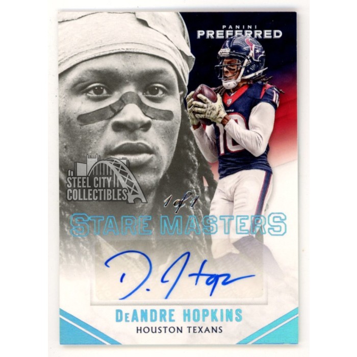 DeAndre Hopkins 2016 Panini Preferred Stare Masters Holo Blue Autograph ...