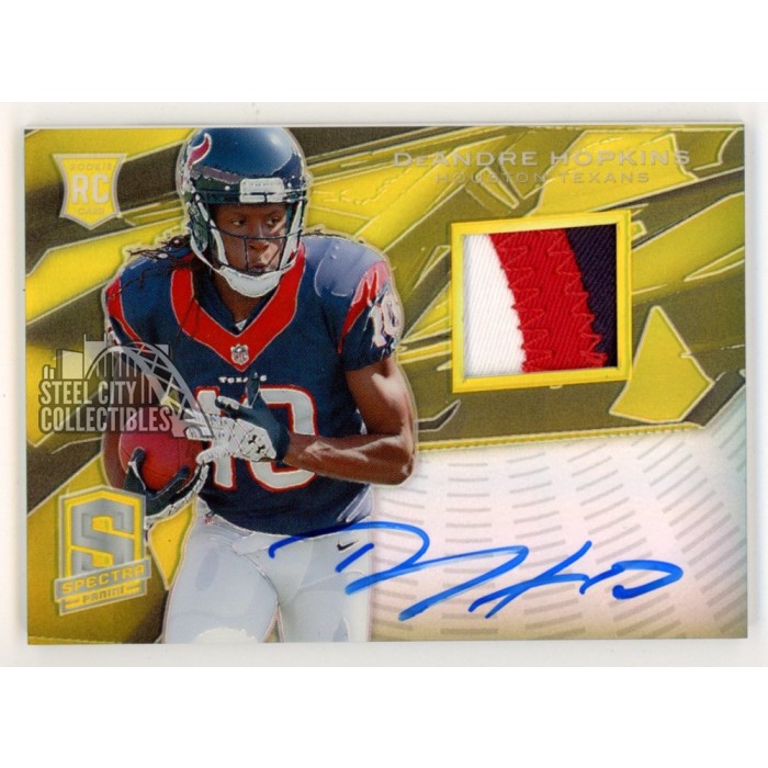 DeAndre Hopkins 2013 Panini Spectra Gold Autograph Rookie Patch Card 03 ...