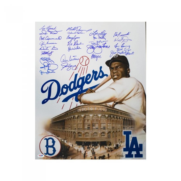 Los Angeles Dodgers Greats Autographed 16x20 Photo (26 Signatures ...