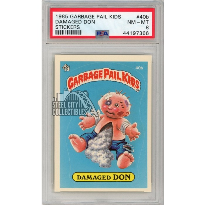 Damaged Don 1985 Garbage Pail Kids Sticker Card #40b PSA 8 | Steel City ...