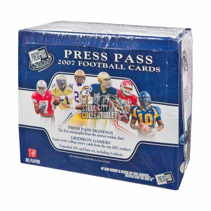 2007 Press Pass Football 24ct Retail Box | Steel City Collectibles