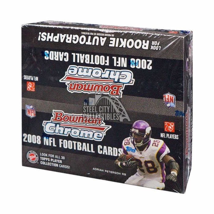 2008 Bowman Chrome Football 24ct Retail Box | Steel City Collectibles