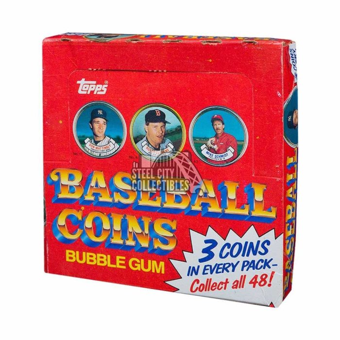 1987 Topps Baseball Coins 24ct Box | Steel City Collectibles