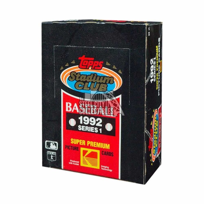1992 Topps Stadium Club Baseball Series 1 Hobby Box | Steel City ...