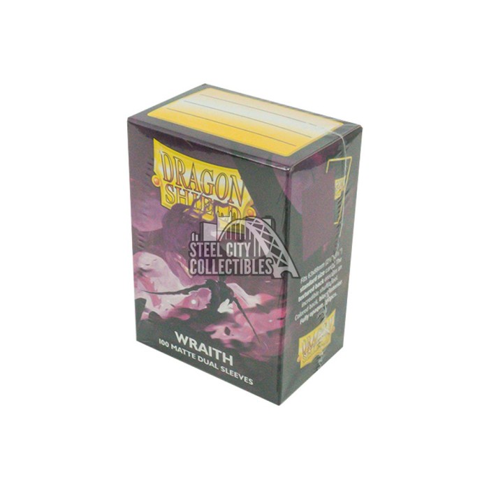 Dragon Shield Dual Matte Wraith Sleeves 100ct Box | Steel City Collectibles