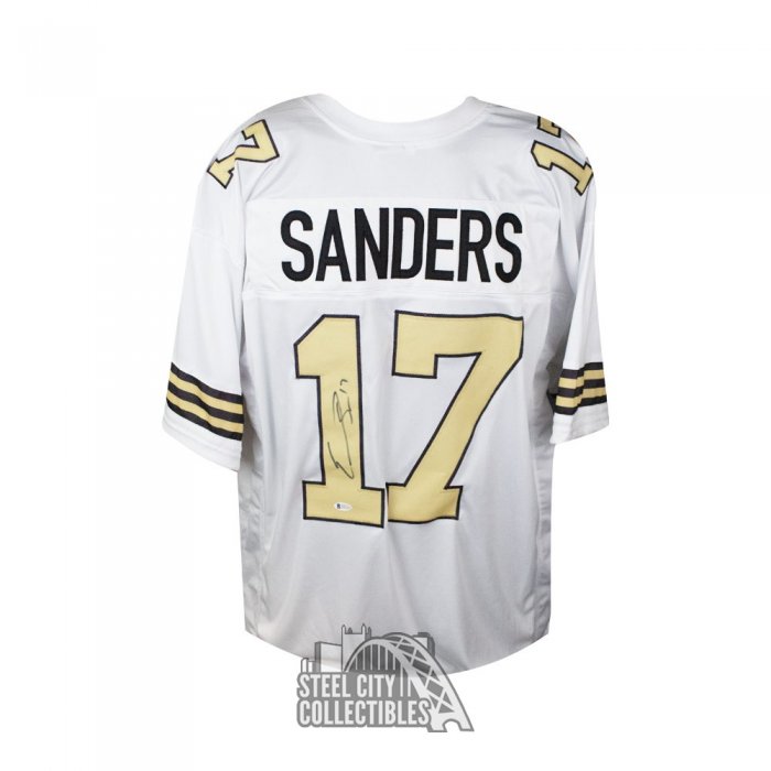 Emmanuel Sanders Autographed Custom White Football Jersey - BAS COA ...