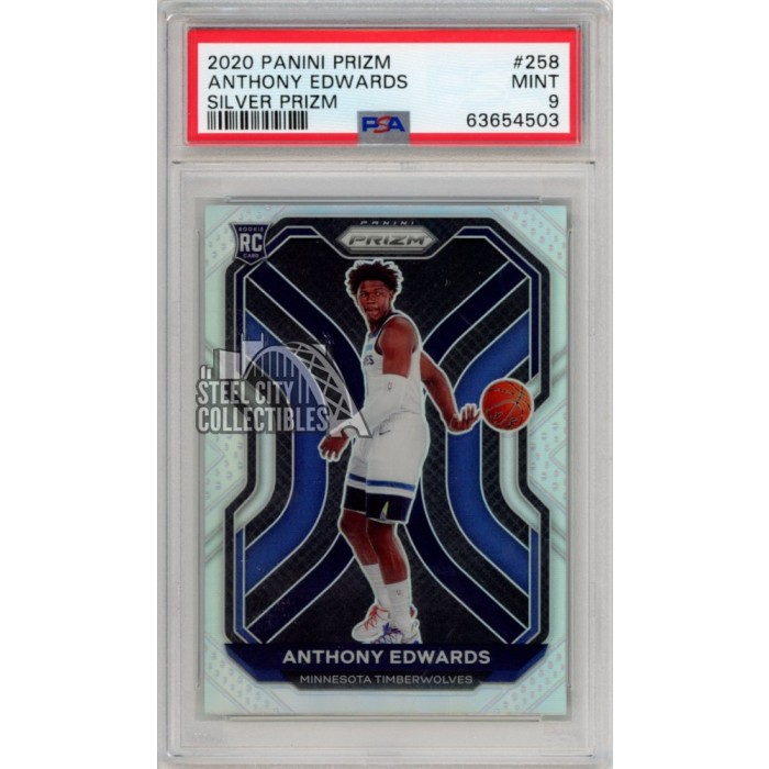 Anthony Edwards 2020-21 Panini Prizm Silver Refractor Rookie Card #258 ...