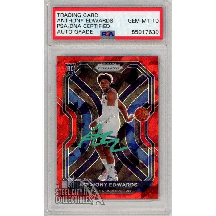 Anthony Edwards 2020-21 Panini Prizm Red Ice Autograph Rookie Card #258 ...