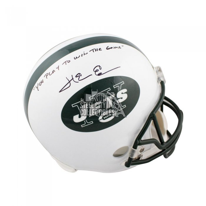 Herm Edwards Autographed New York Jets Full-Size Football Helmet JSA ...