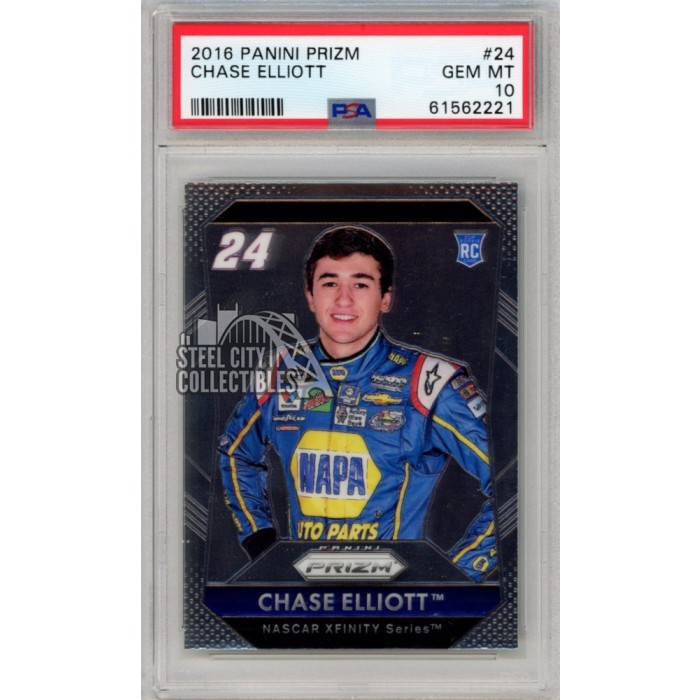 Chase Elliott 2016 Panini Prizm Racing Rookie Card #24 PSA 10 Gem Mint ...
