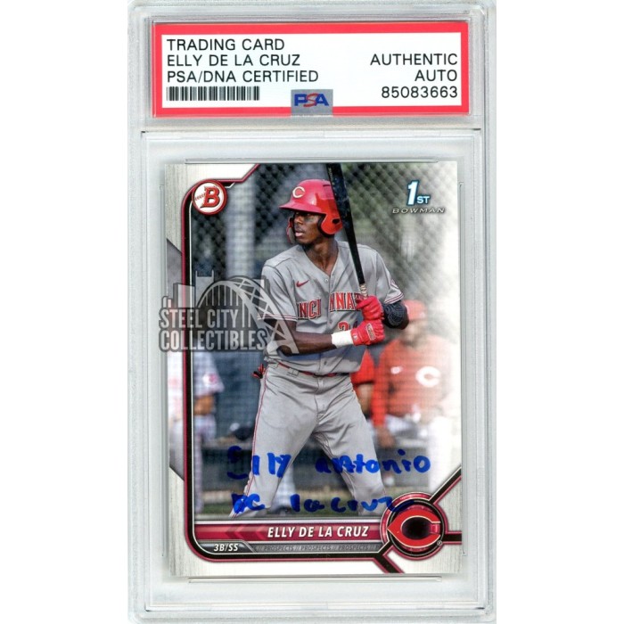 Elly De La Cruz 2022 1st Bowman Full Name Autograph Card #BP-50 PSA/DNA ...