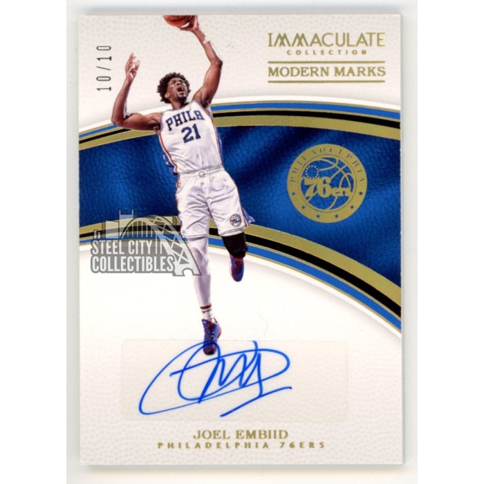 Joel Embiid 2016-17 Panini Immaculate Modern Marks Autograph Card #MM ...