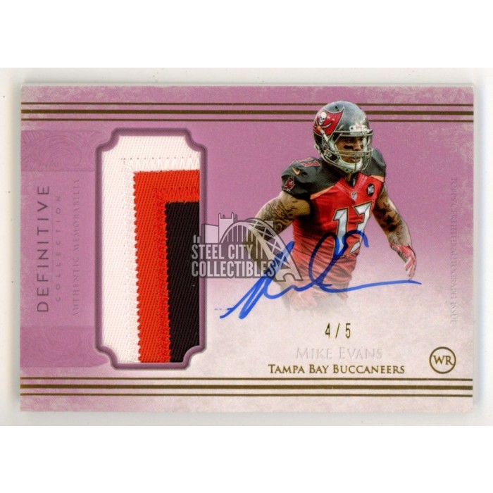 Mike Evans 2015 Topps Definitive Autograph Patch Card #DAP-ME 4/5 ...