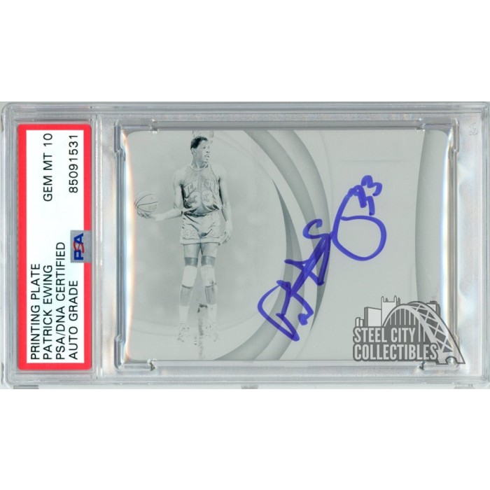 Patrick Ewing 2018-19 Panini Immaculate Autograph Printing Plate 1/1 # ...