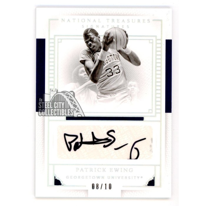 Patrick Ewing 2016 Panini National Treasures Collegiate Autograph Card ...