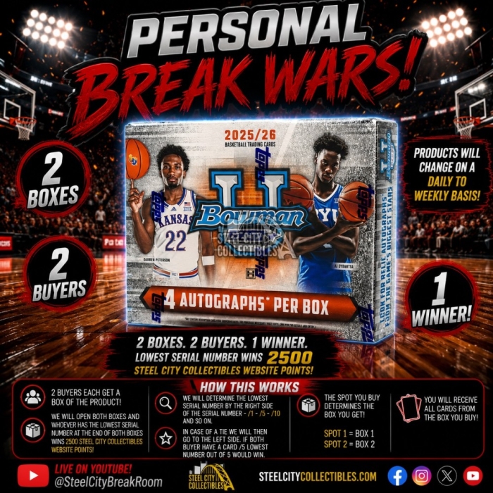 PERSONAL BREAK WAR (Please Read Description) 2025-26 Bowman University ...