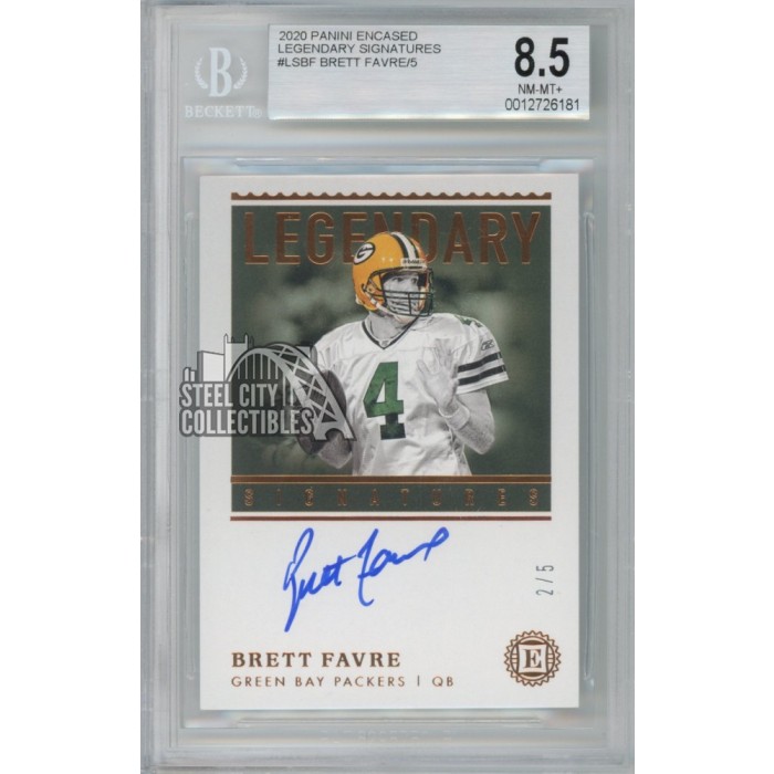 Brett Favre 2020 Panini Encased Legendary Autograph Card #LS-BF 2/5 BGS ...
