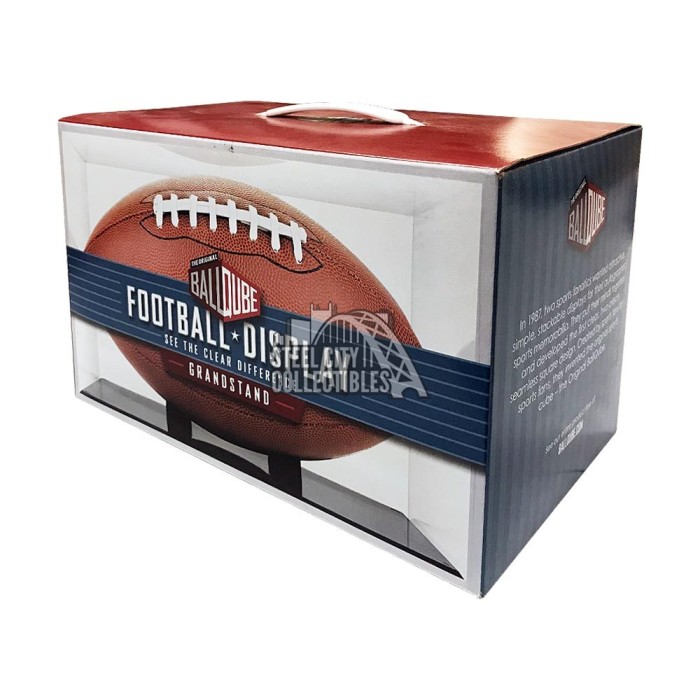 The Original BallQube Black Base Grandstand Football Display | Steel ...