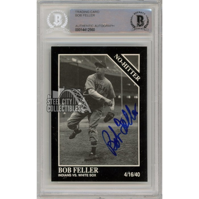 Bob Feller 1992 Sporting News Baseball Autograph Card #370 BAS | Steel ...