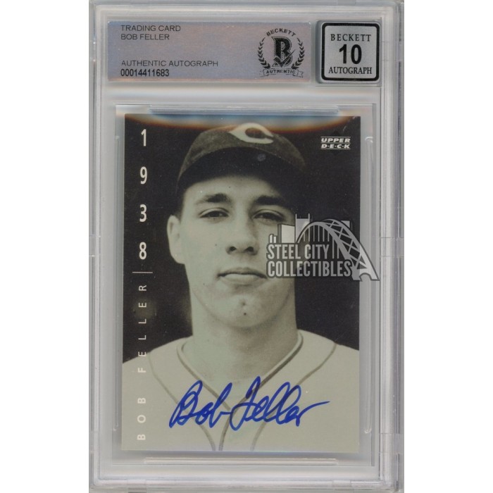 Bob Feller 1994 Upper Deck Baseball Autograph Card #48 BAS 10 | Steel ...