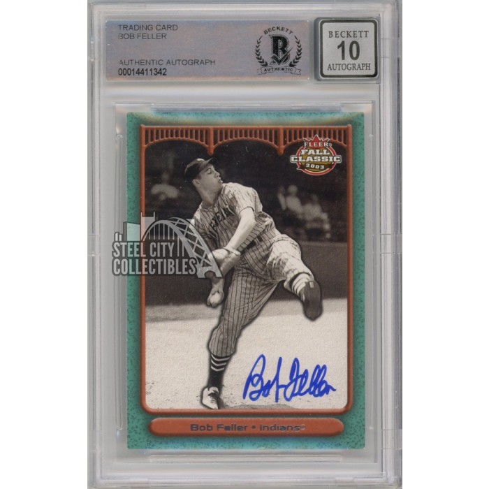 Bob Feller 2003 Fleer Fall Classic Baseball Autograph Card BAS 10 ...