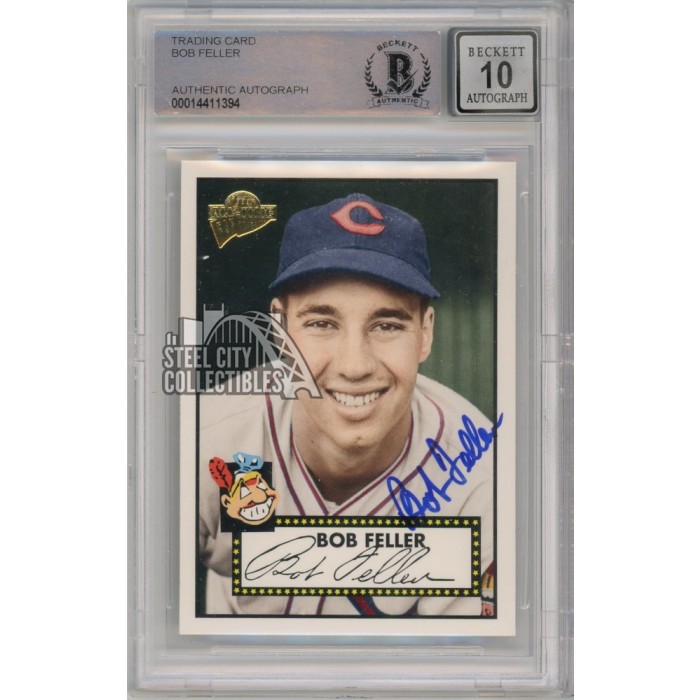 Bob Feller 2005 Topps Fan Favorites Baseball Autograph Card #88 BAS 10 ...