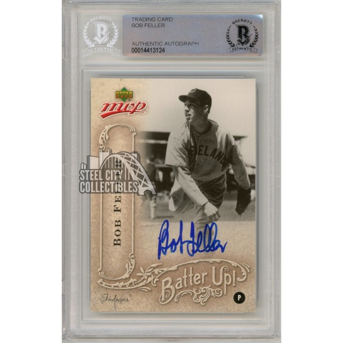 Bob Feller 2005 Upper Deck MVP Baseball Autograph Card #BU-4 BAS ...