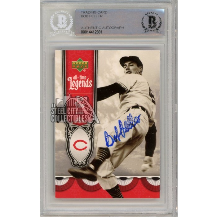 Bob Feller 2006 Upper Deck Baseball Autograph Card #ATL-16 BAS | Steel ...