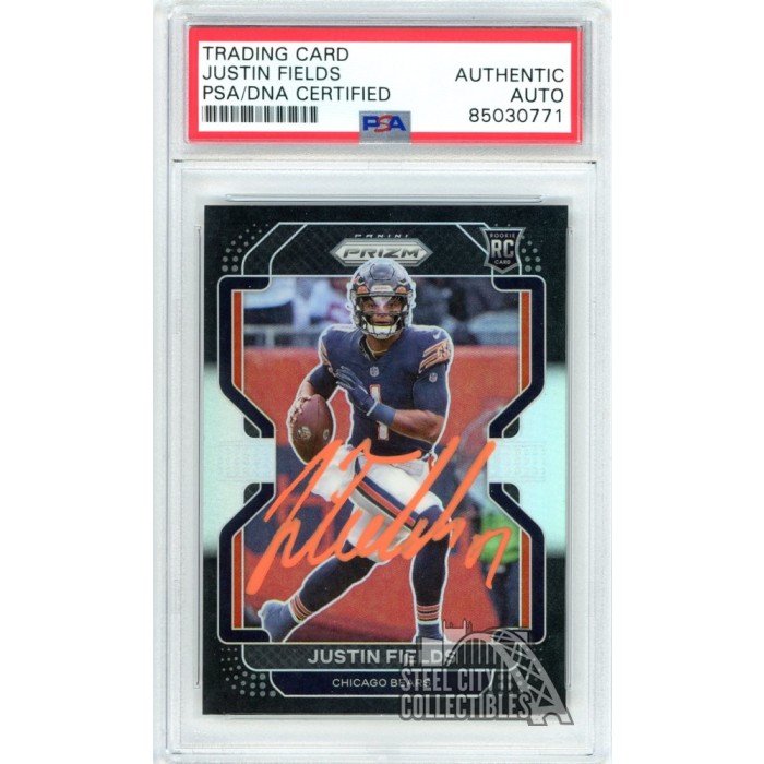 Justin Fields 2021 Panini Prizm Black Silver Autograph Rookie Card #PB ...