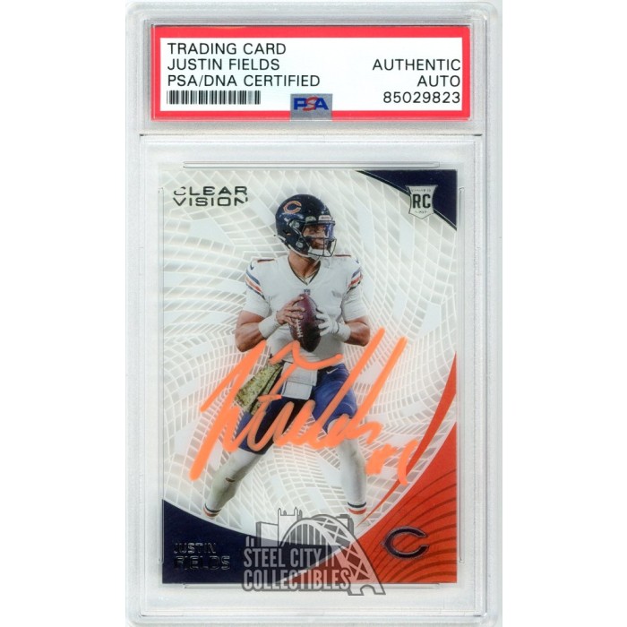 Justin Fields 2021 Panini Clear Vision Autograph Rookie Card #CVR-10 ...