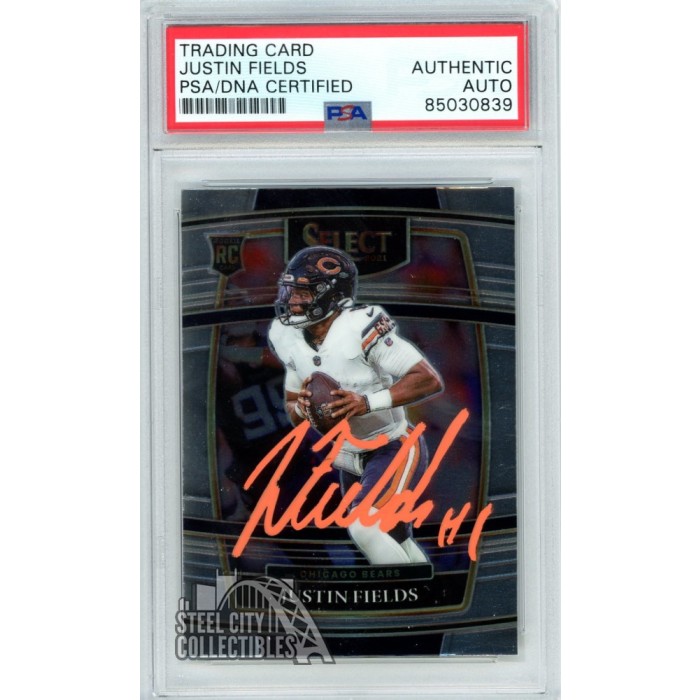 Justin Fields 2021 Panini Select Concourse Autograph Rookie Card #50 ...