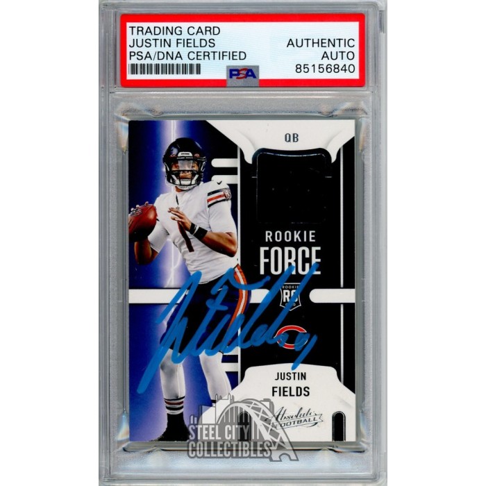 Justin Fields 2021 Absolute Football Rookie Force Autograph Jersey Card ...