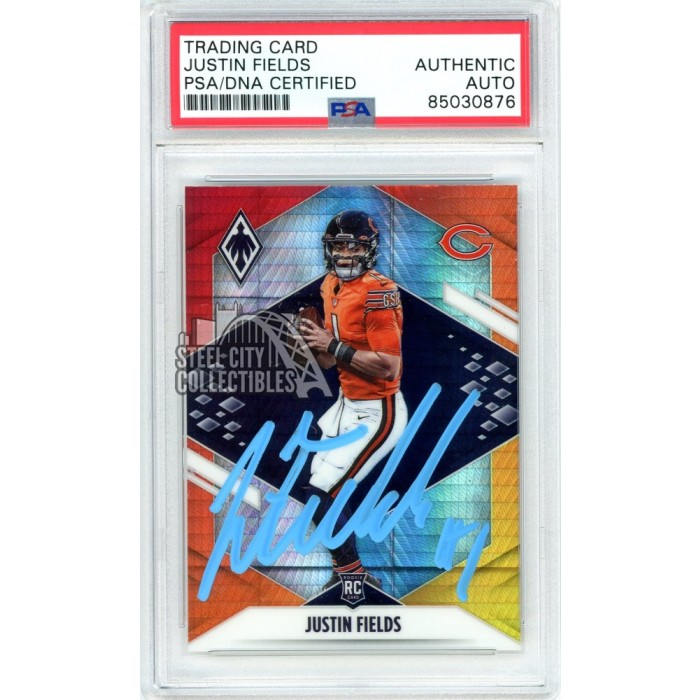 Justin Fields 2021 Panini Phoenix Fireburst Autograph Rookie Card #108 ...