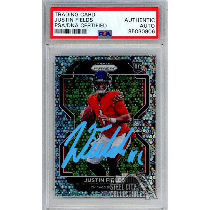 Justin Fields 2021 Panini Prizm No Huddle Variation Autograph Rookie ...