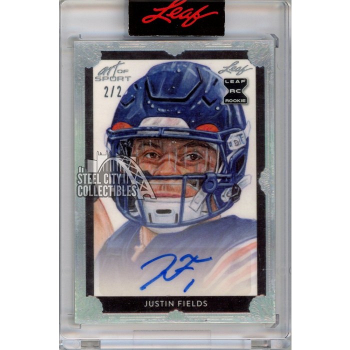 Justin Fields 2021 Leaf Art Of Sport Autograph Rookie Card #BA-JF1 2/2 ...