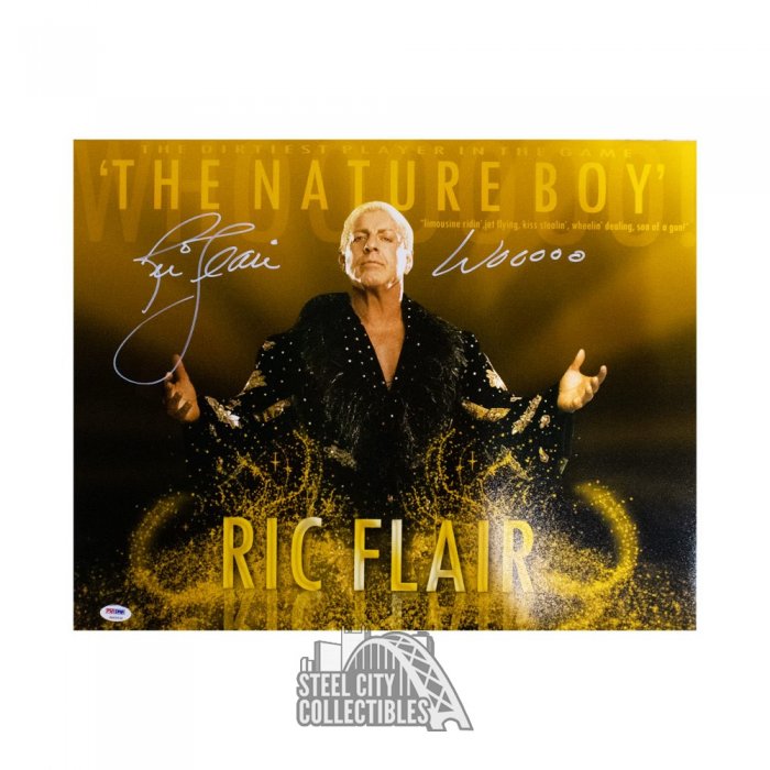 Ric Flair Wooo Autographed The Nature Boy 16x20 Photo - PSA/DNA COA ...