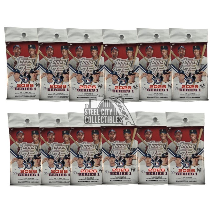 2026 Topps Series 1 Baseball Floor Display 12-Pack Lot | Steel City ...