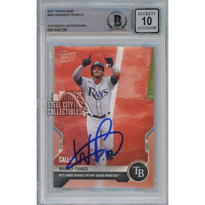 Wander Franco 2021 Topps Now Autograph Card #645 BAS 10 | Steel City ...