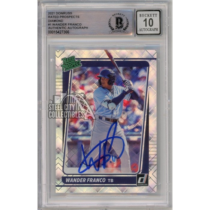 Wander Franco 2021 Panini Donruss Rated Prospect Diamond Autograph Card ...