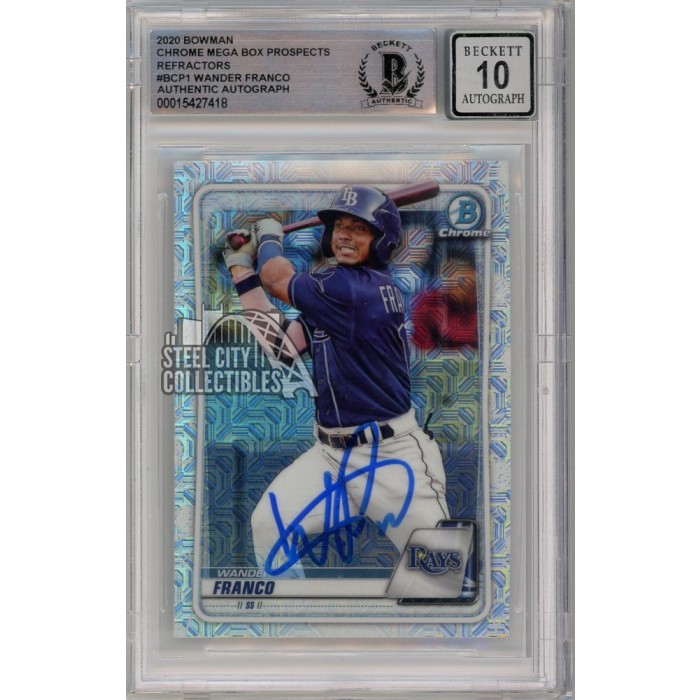 Wander Franco 2020 Bowman Chrome Mega Box Autograph Card #BCP-1 BAS 10 | Steel City Collectibles